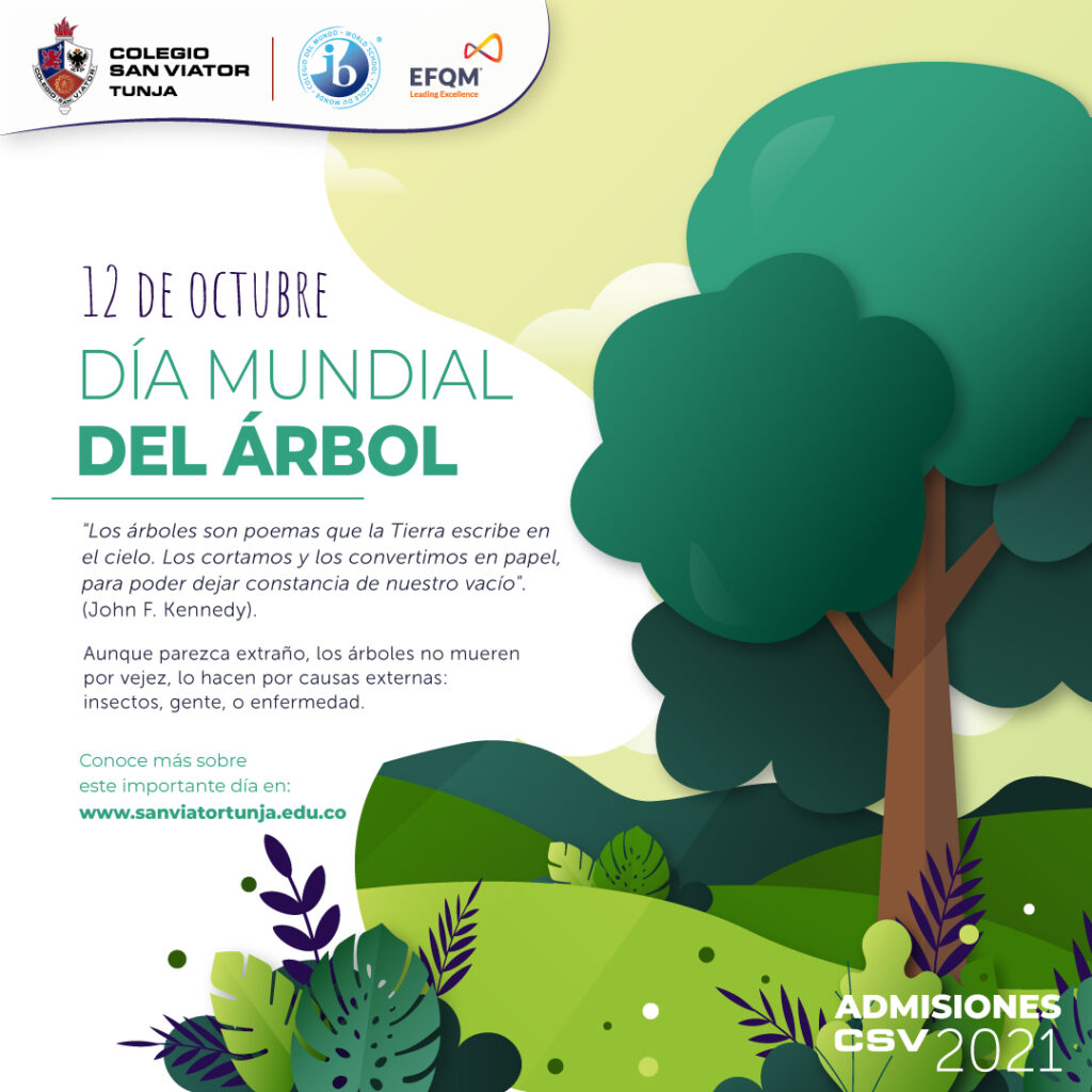 12 de Octubre día mundial del árbol – Colegio Bilingüe San Viator Tunja